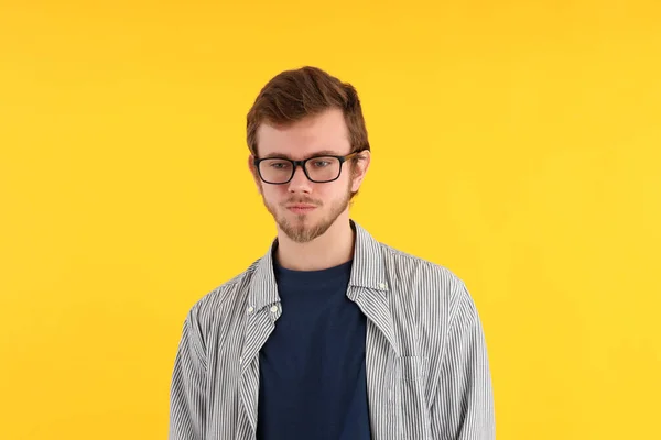 Guy yellow background Stock Photos, Royalty Free Guy yellow background ...