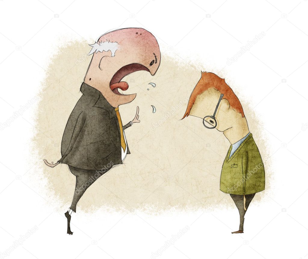 An angry boss with employee — Stock Photo © JrCasas #27030915