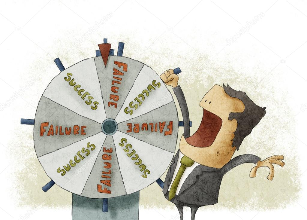 Success failure in wheel of fortune Stock Illustration by ©JrCasas ...