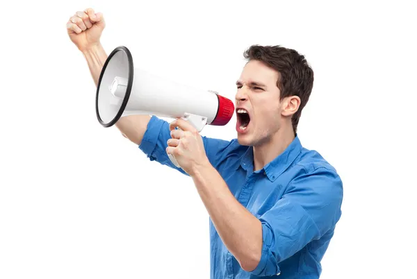 ᐈ Person with megaphone stock photos, Royalty Free person megaphone ...
