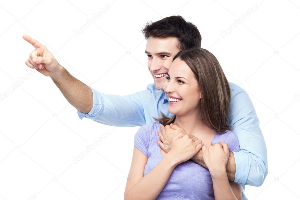 Young Guy Pointing Up Stock Photo Pikselstock 27026953