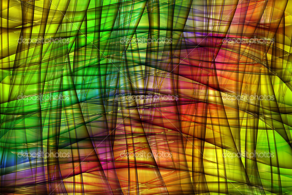 Abstract rainbow background with waves and grid Stock Photo by ...