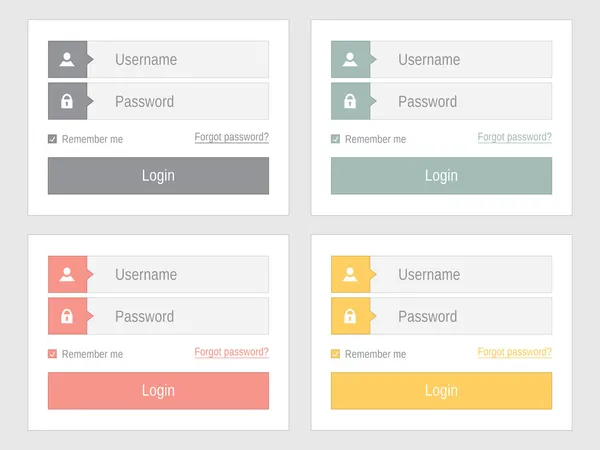 Minimal Login Form Design Stock Vector Image by ©hellena13 #38164861