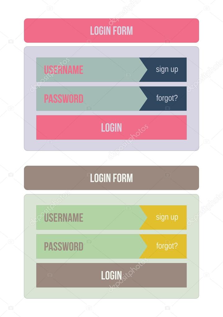 Login form Stock Vector Image by ©hellena13 #30376641