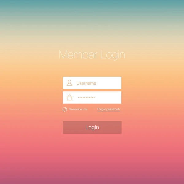 Minimal Login Form Design — Stock Vector © hellena13 #38164845