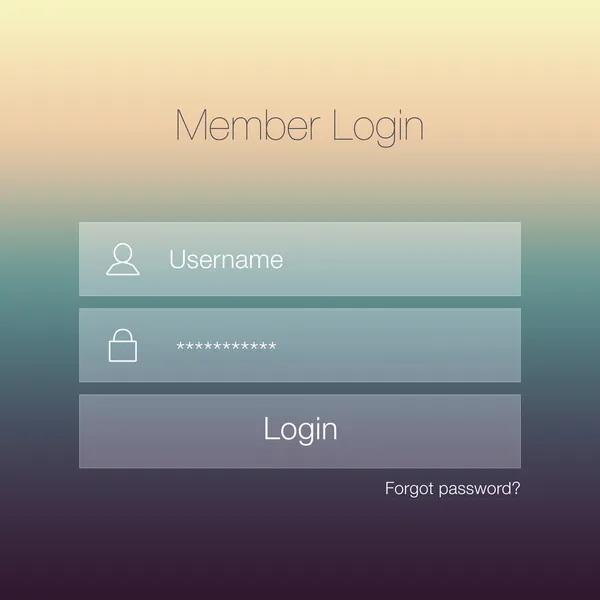 Minimal Login Form Design — Stock Vector © hellena13 #38164845