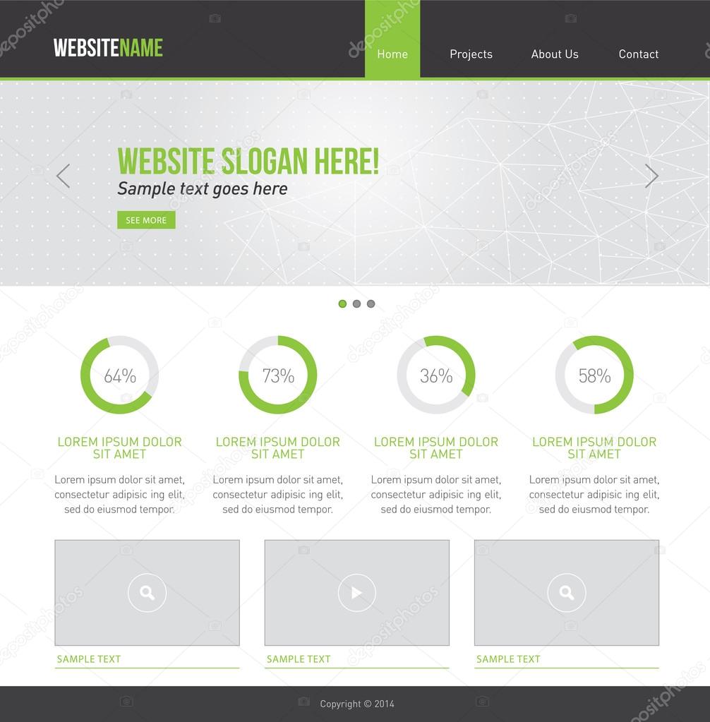 Website Template Design Stock Vector Image by ©hellena13 #48725163