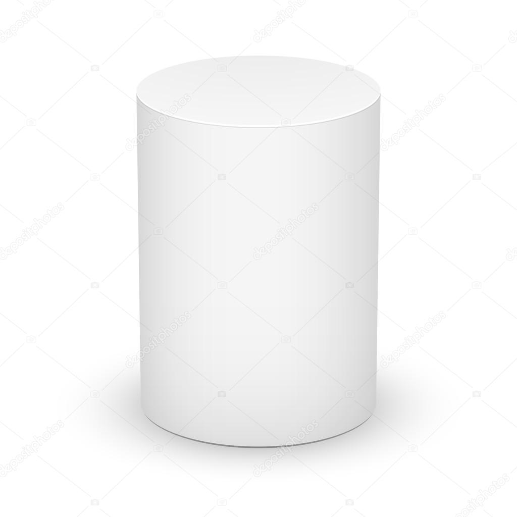 White cylinder on white background. Stock Vector Image by ©gruffi #38494189