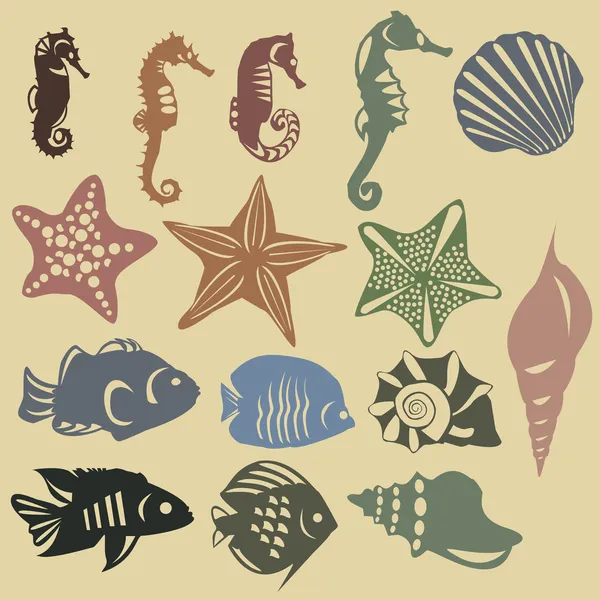 Sea animals icons — Stock Vector © Jut_13 #11713140 Sea animals icons — Stock Vector © Jut_13 #11713140