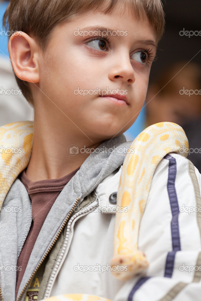 Boy with the Python — Stock Photo © waldru #24060713
