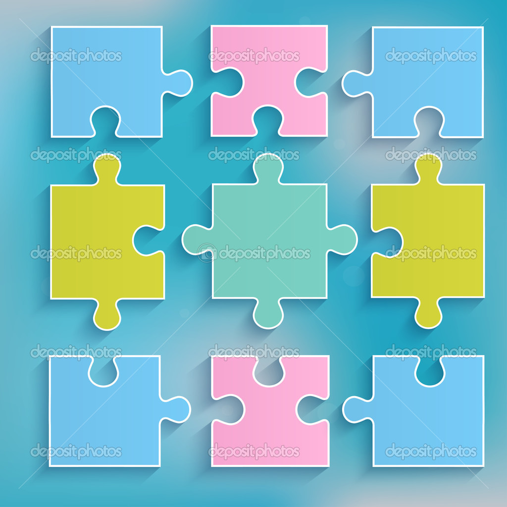 Parts of multi-colored puzzles. Stock Vector Image by ©Ramcreative ...