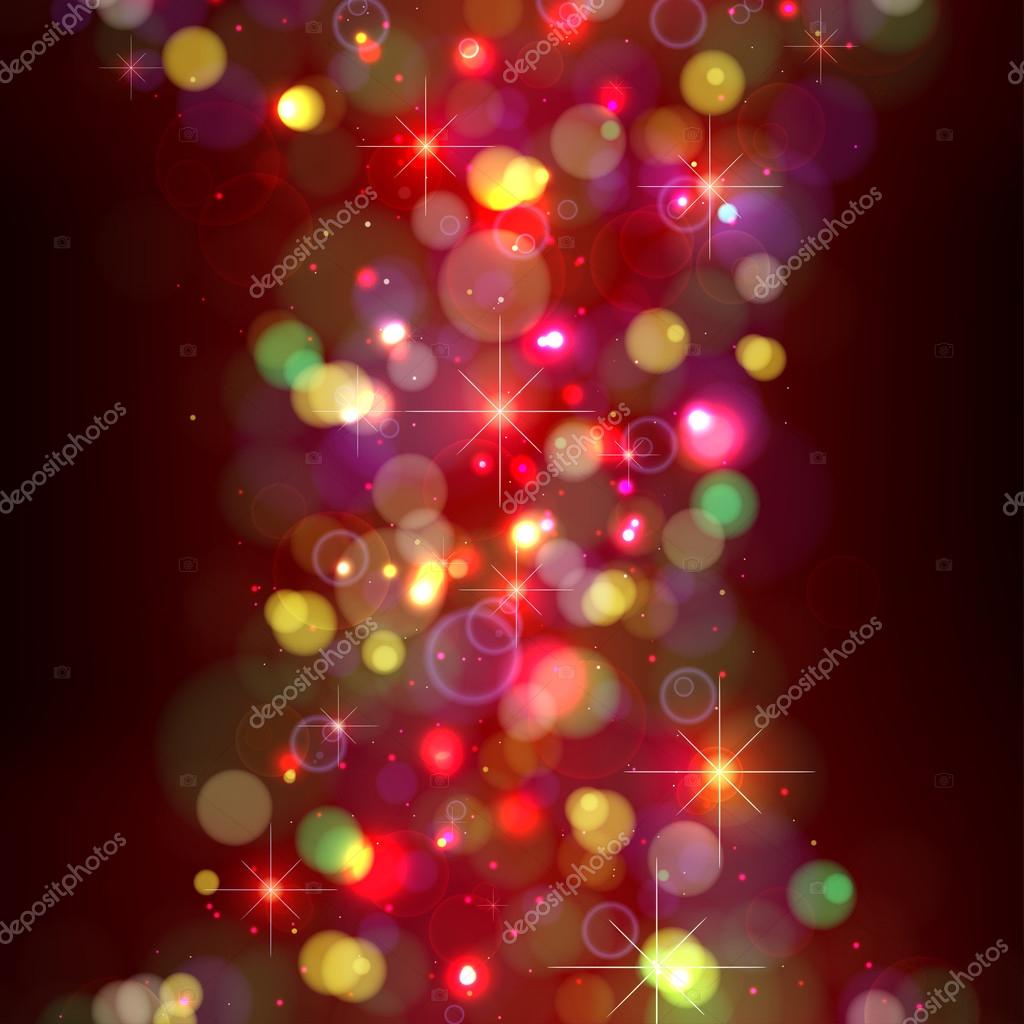 Festive Christmas background with lights. Stock Vector Image by ...