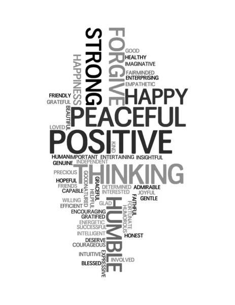 Positive words info text graphics and arrangement concept — Stock Photo ...