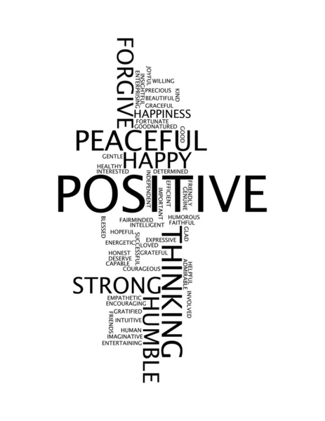 Positive words info text graphics and arrangement concept — Stock Photo ...