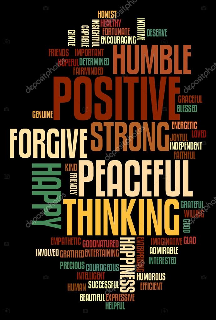 Positive words info text graphics and arrangement concept Stock Photo ...