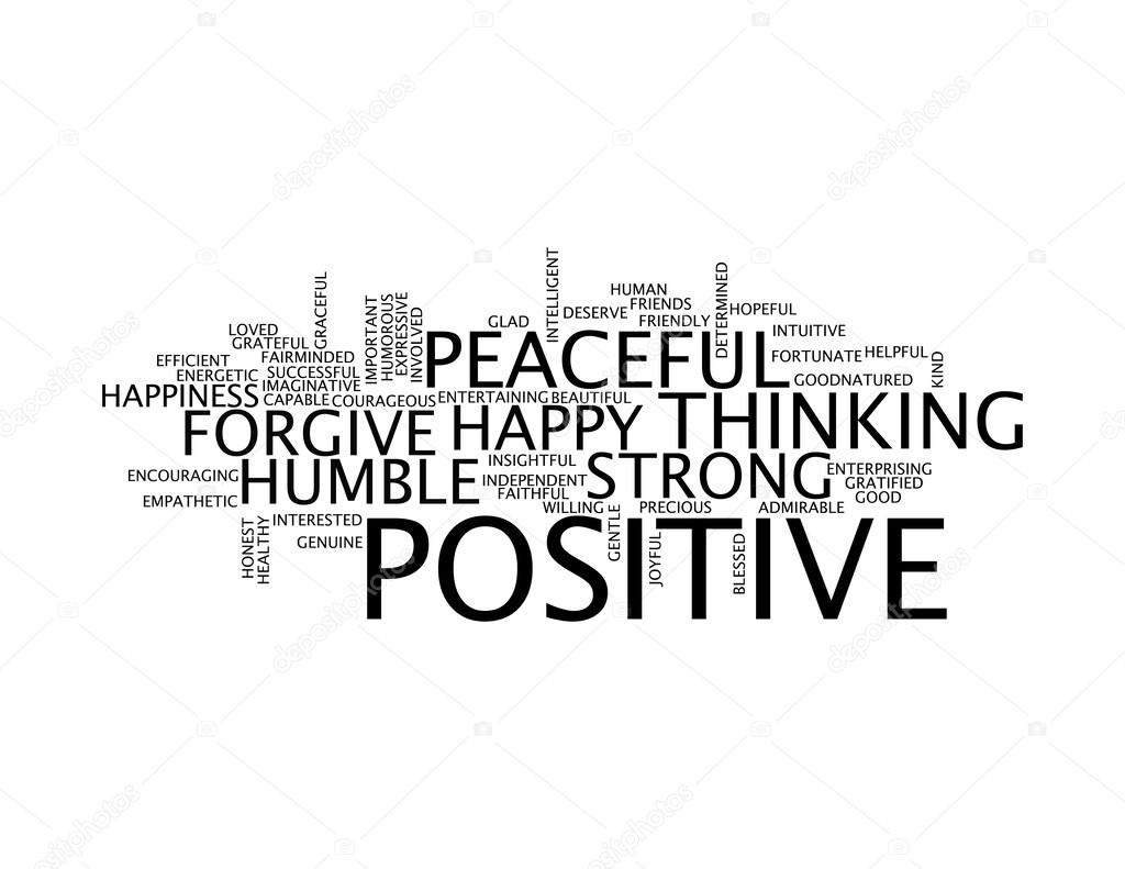 Positive words info text graphics and arrangement concept — Stock Photo ...