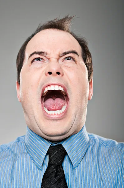 Furious, Screaming Man Looking Upward With Steam Coming From His ears ...