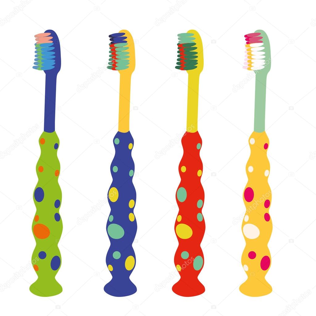 Kid toothbrushes Stock Vector by ©galya.art 23763367
