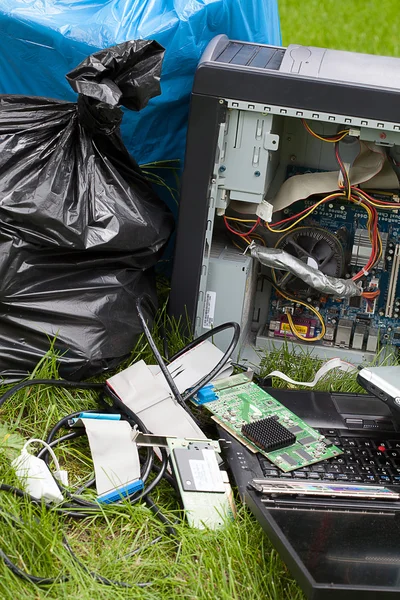 Computer Garbage on grass Stock Photo by ©photographee.eu 27500847