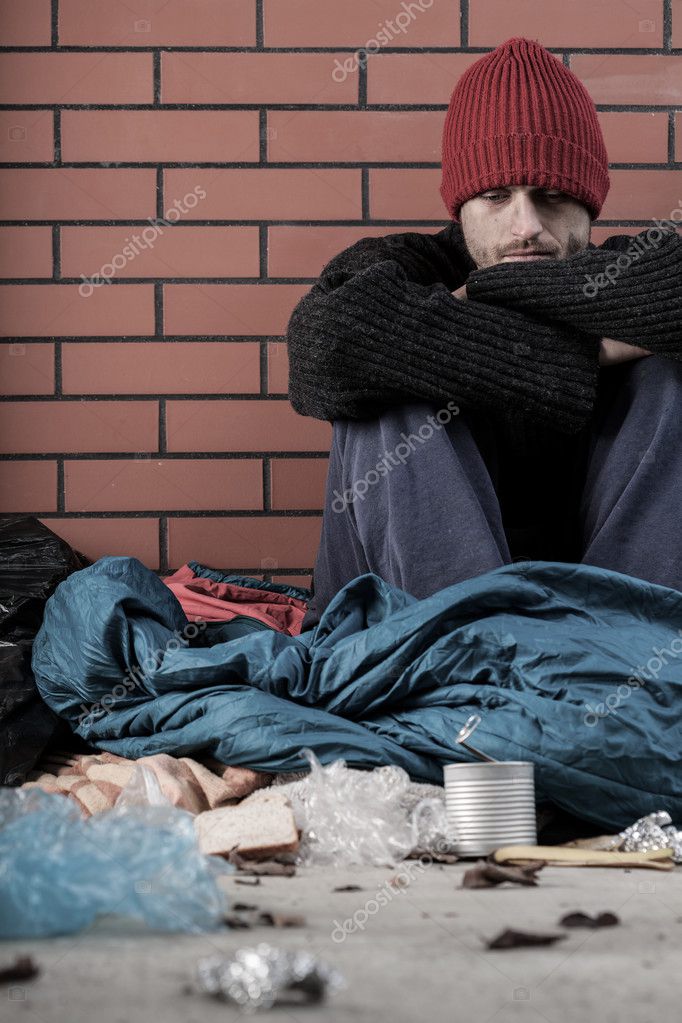 Sad man without home Stock Photo by ©photographee.eu 46377523