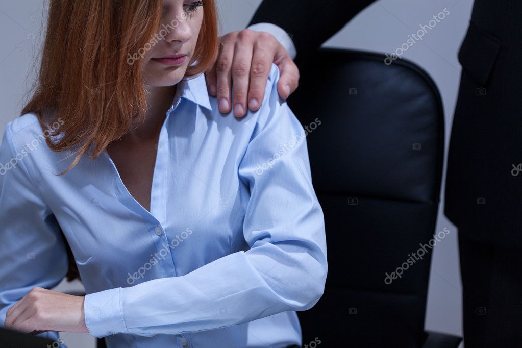 Woman feeling uncomfortable at work — Stock Photo © photographee.eu ...
