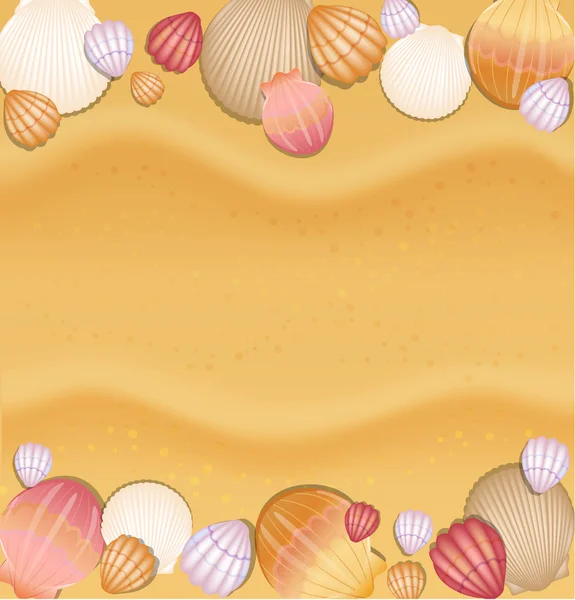 Seashell collection on sand background Stock Vector Image by ©aviany ...