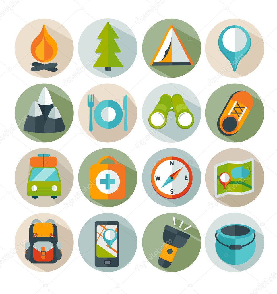 Iconos de camping Vector de stock #40521277 de ©tandaV