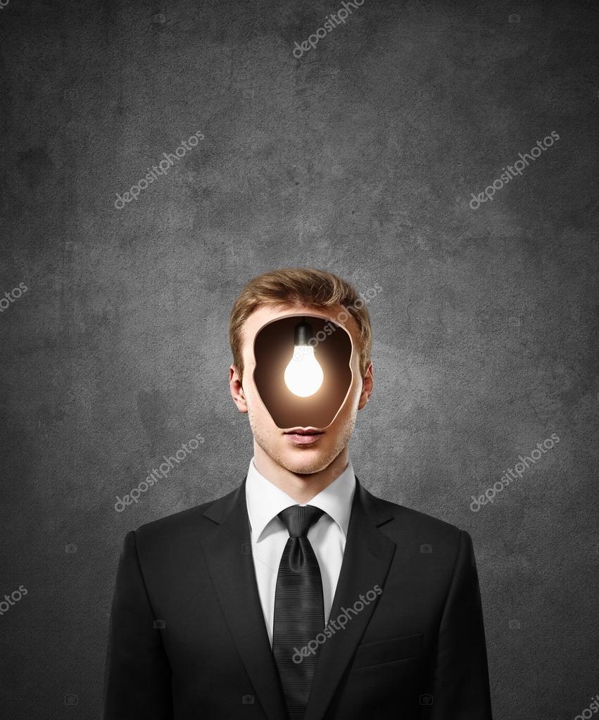 Man with bulb inside head Stock Photo by ©kantver 24172039
