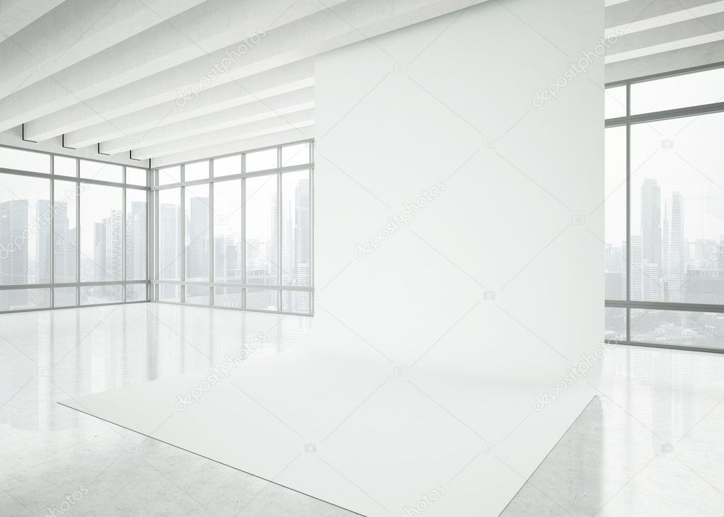 Modern white office space Stock Photo by ©kantver 27485513
