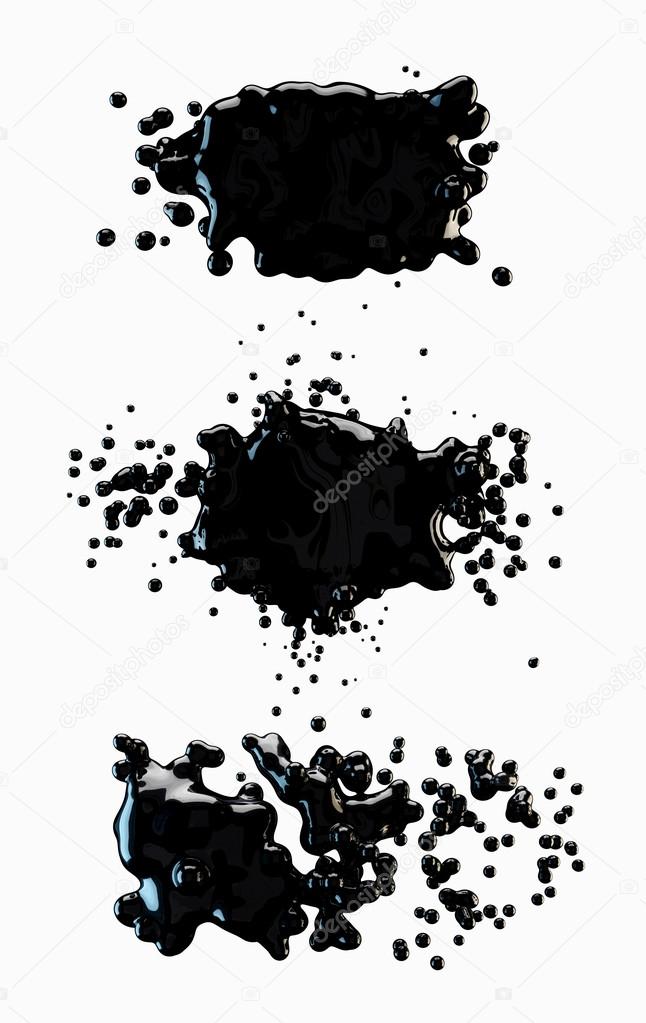 Set of black paint splashes Stock Photo by ©kantver 29626991
