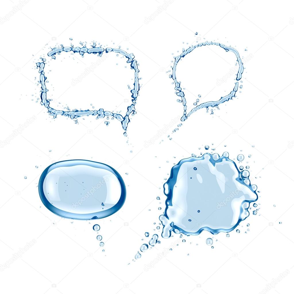 Set of water speech bubbles Stock Photo by ©kantver 29628371