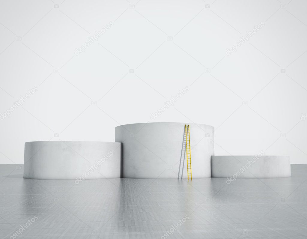 Cubes of different height with ladders — Stock Photo © kantver #30791945