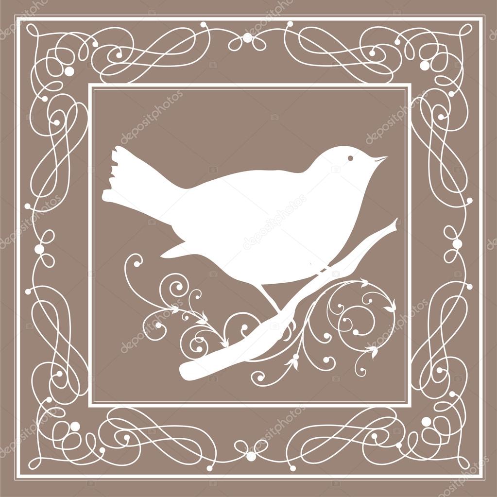 Bird frame vintage Stock Vector Image by ©GalinaL #24159005