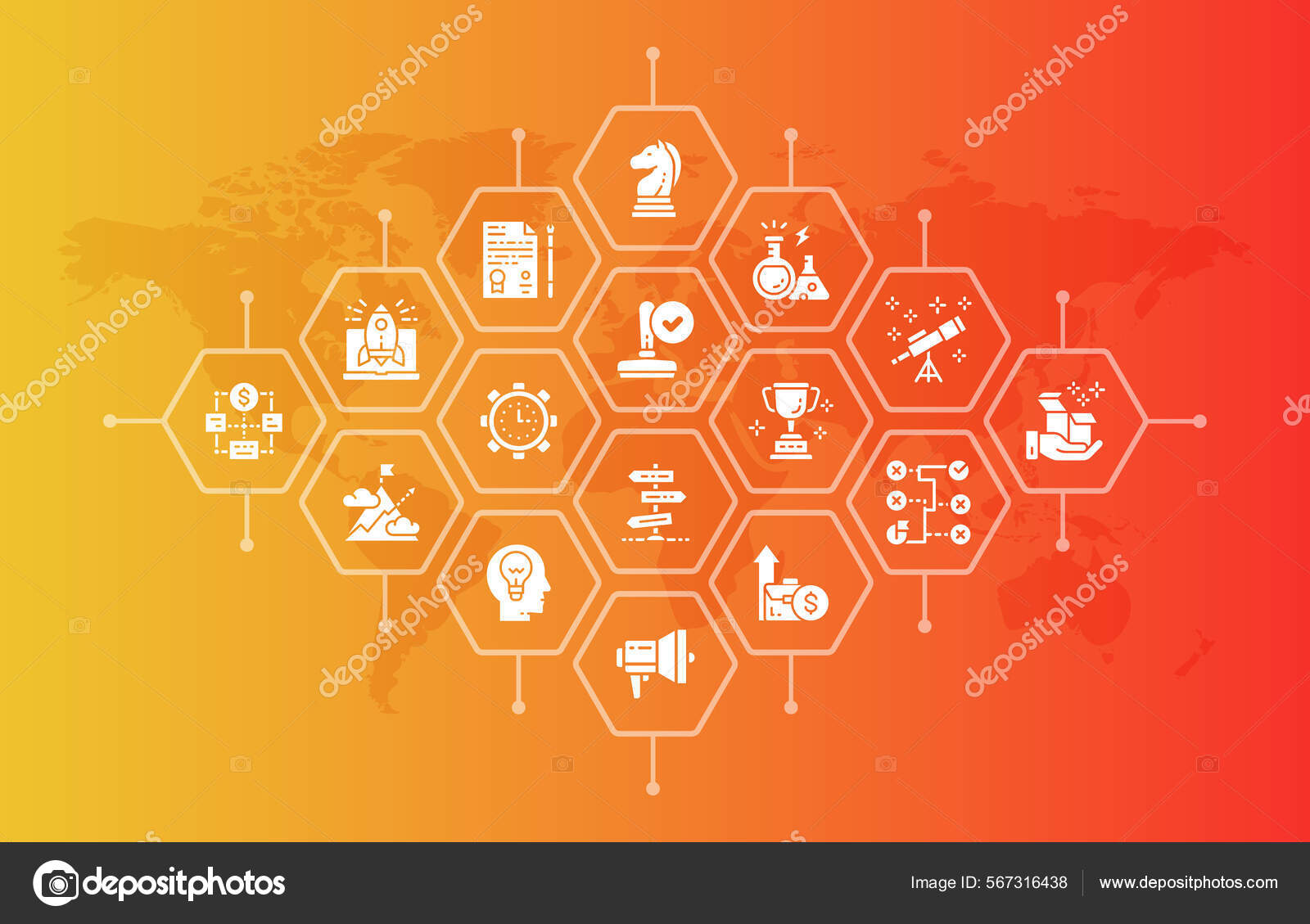 Start up banner. Time management, idea generation, presentation ...