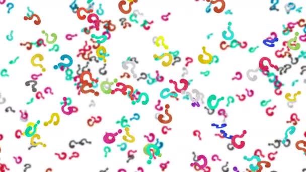 Many Colorful Question Marks Floating Air White Background Thinking ...