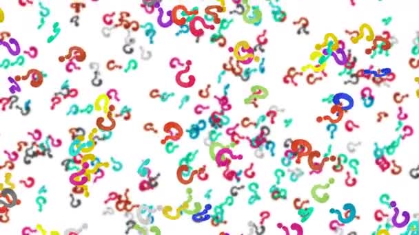 Many Colorful Question Marks Floating Air White Background Thinking ...