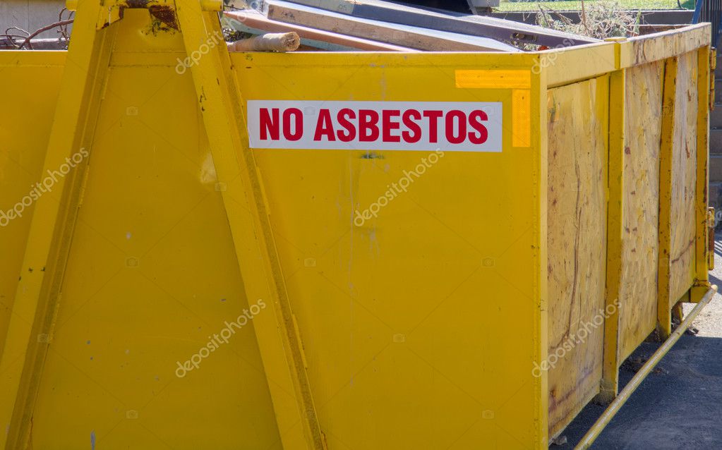 No asbestos skip bin — Stock Photo © kummeleon #28126031