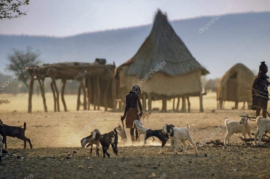 Namibia Himba village Stock Photo by ©operafoto 24165389