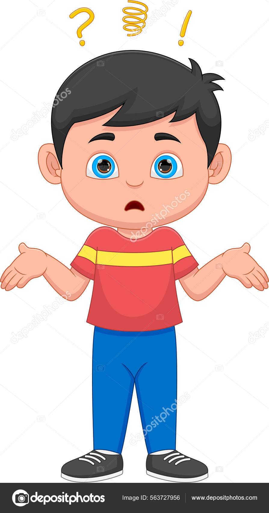 Confused Boy Cartoon