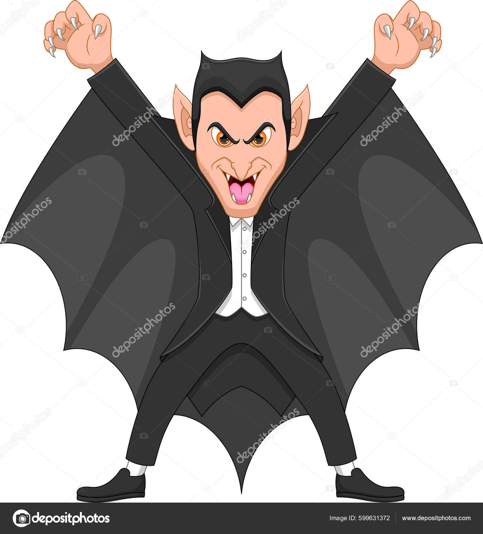 Cartoon Dracula Vampire Man Stock Vector by ©lawangdesign 599631372