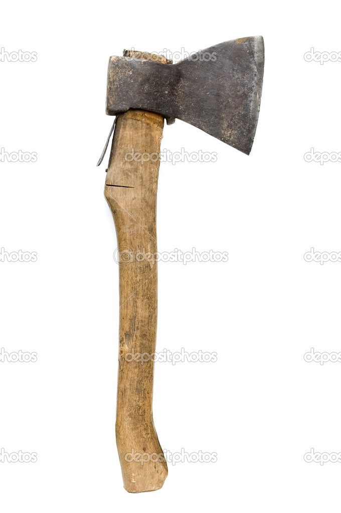 Old axe on white background — Stock Photo © lipsky #39183177
