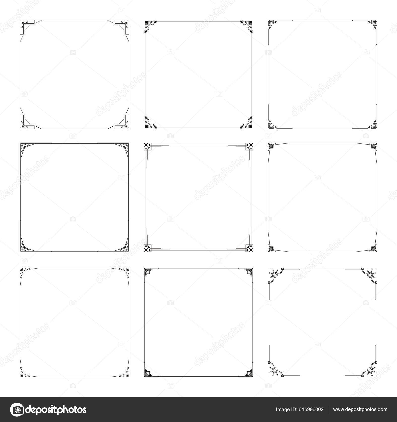 Set Square Border Stock Vector Image by ©Novendi88 #615996002