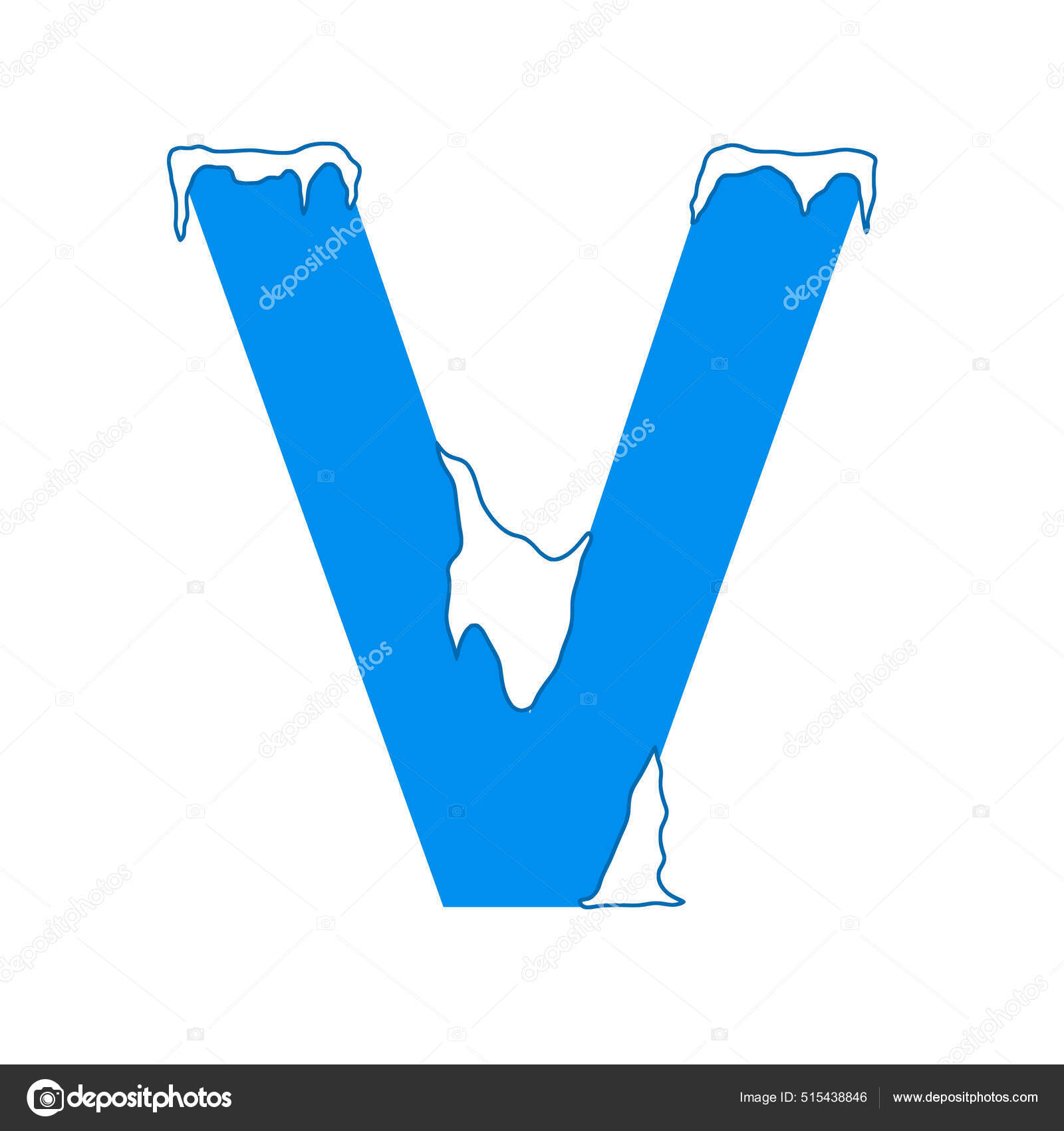 Icy Letter Snow Cap Decorative Winter Font Stock Illustration by ©Yarr ...