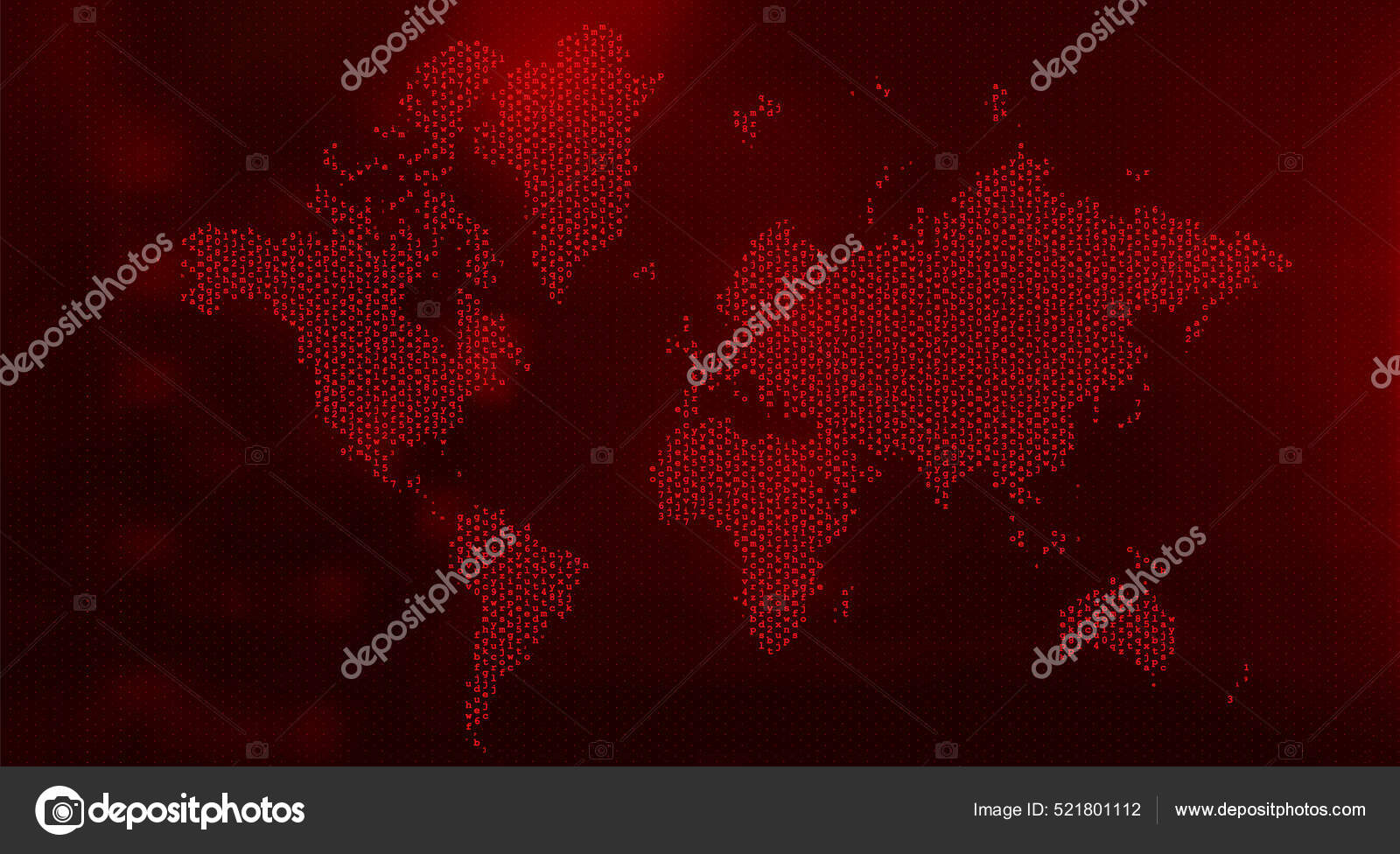Cyber Attack Background Map World Hacking Concept Stock Vector Image by ...