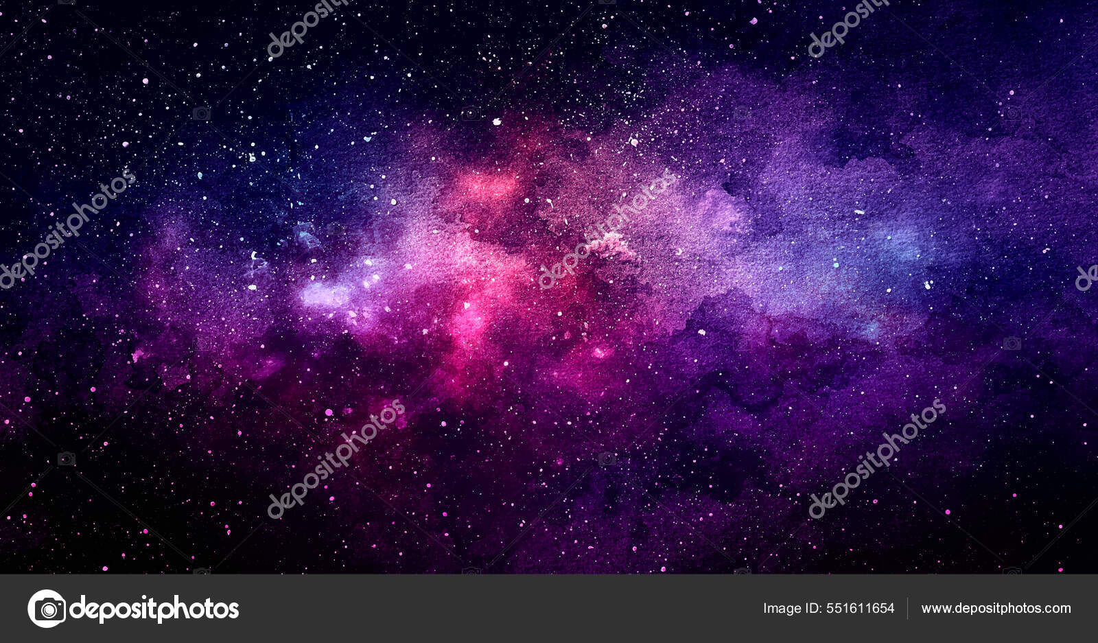 Vector Cosmic Illustration Beautiful Colorful Space Background ...