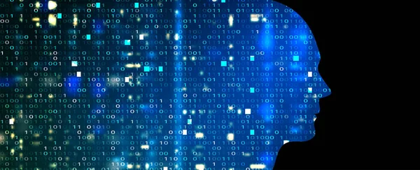 Visualización Del Cerebro Humano Concepto Futurista Inteligencia Artificial Cibermente Estética ...