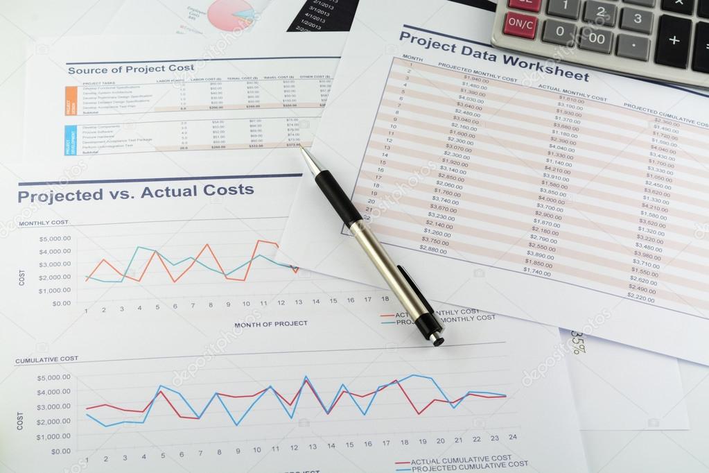 Project data work sheet — Stock Photo © Jcomp #31285427