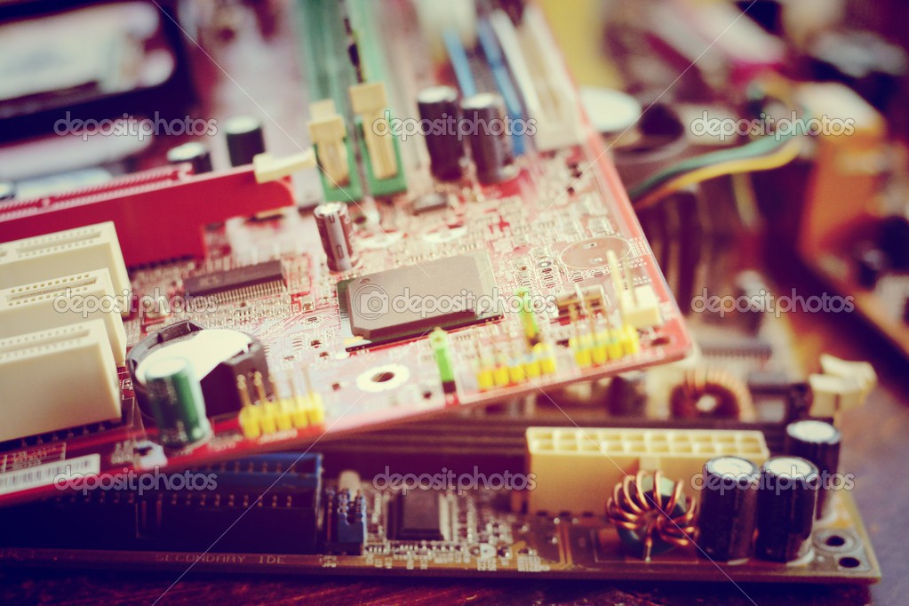 Old many mainboard computer Stock Photo by ©Jcomp 37768567