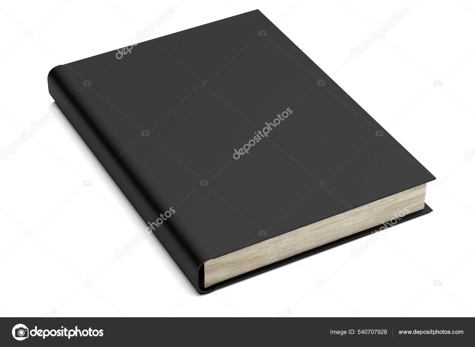 Closed Book Black Cover Close Isolate Rendering — Stock Photo © evgeny ...