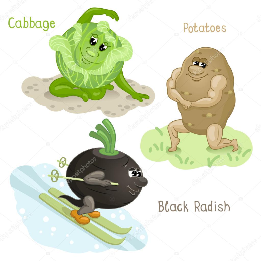 Image vectorielle Légumes pratiquent le sport partie 5 par ©Ksena-Shu ...
